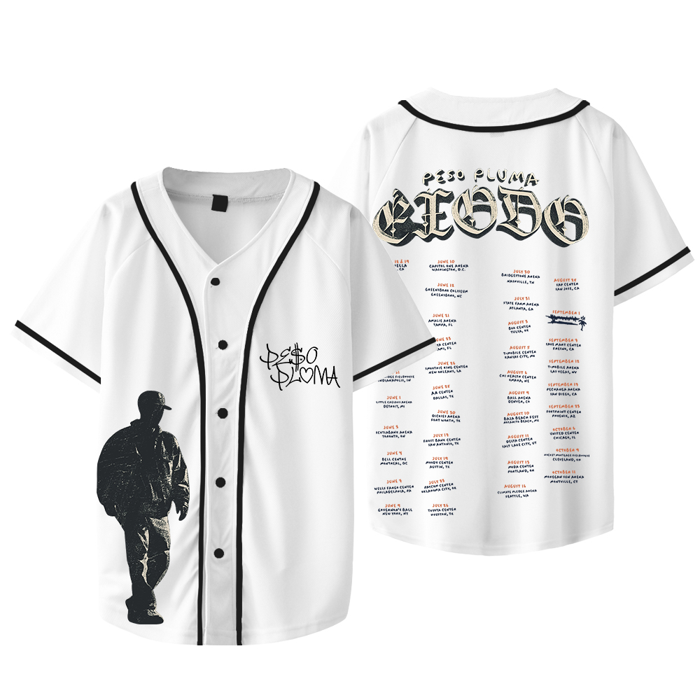 Peso Pluma Exodo Tour Merch Baseball Jacket New Logo Jersey Women Men ...
