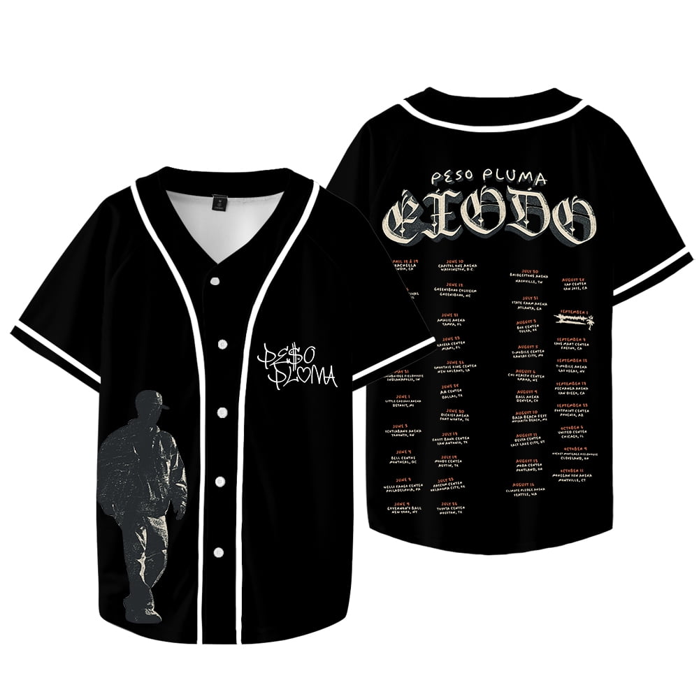 Peso Pluma Exodo Tour Merch Baseball Jacket New Logo Jersey Women Men ...