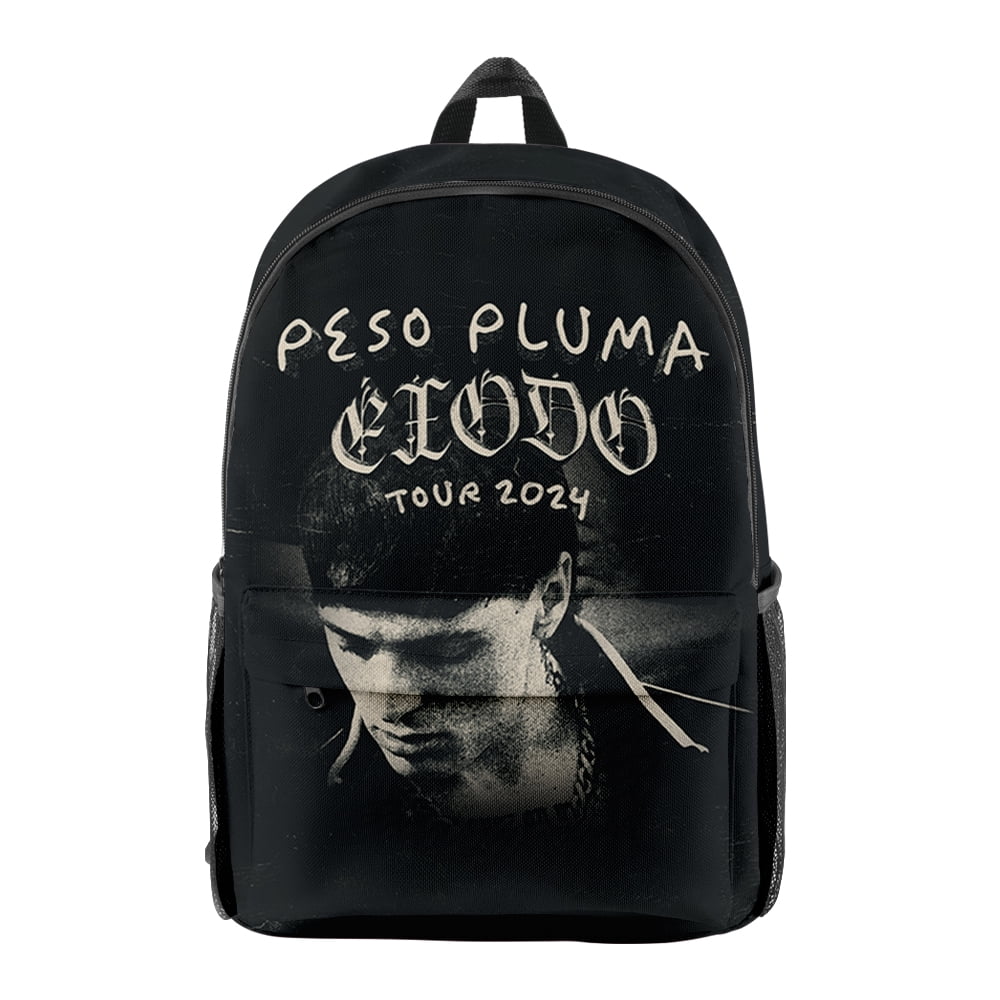 Peso Pluma Exodo Tour Merch Print Backpack Rapper New Logo Bags Women ...