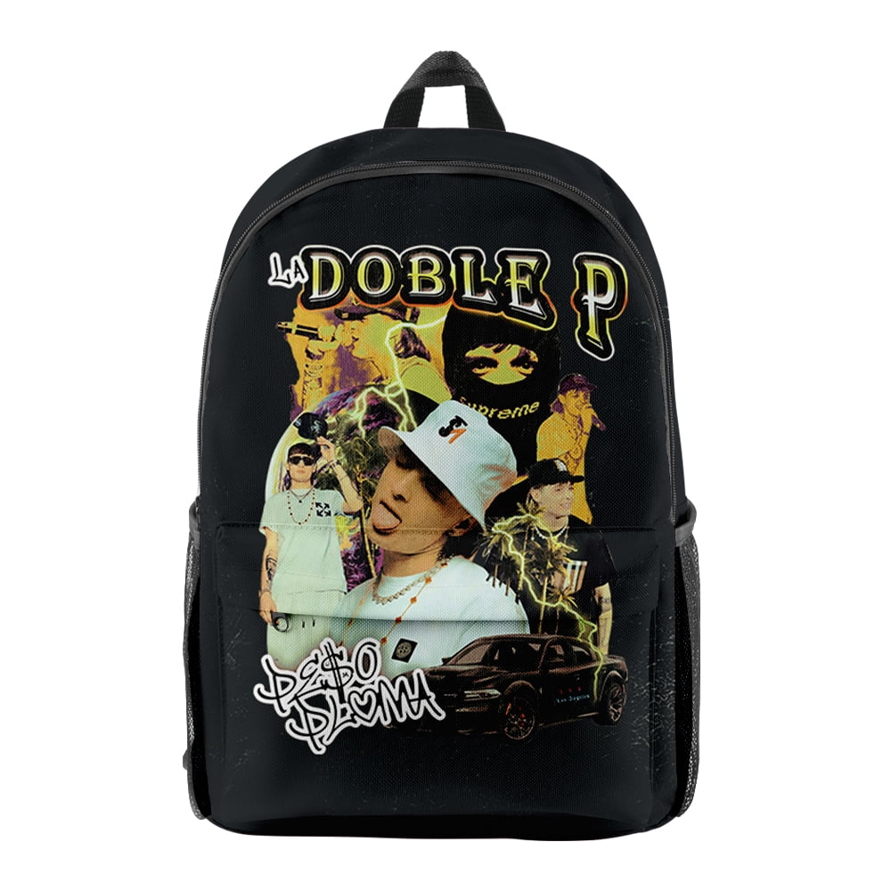 Peso Pluma Exodo Tour Merch Print Backpack Rapper New Logo Bags Women ...