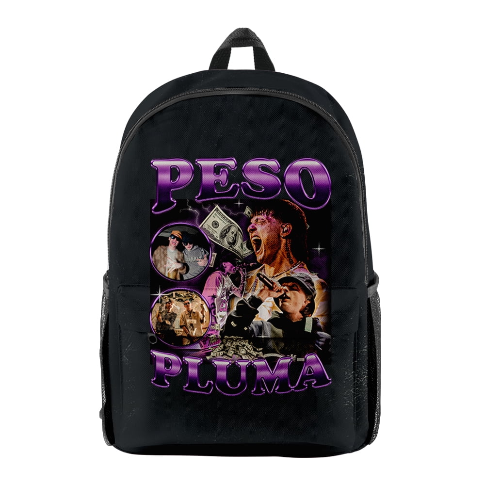 Peso Pluma Exodo Tour Merch Print Backpack Rapper New Logo Bags Women ...