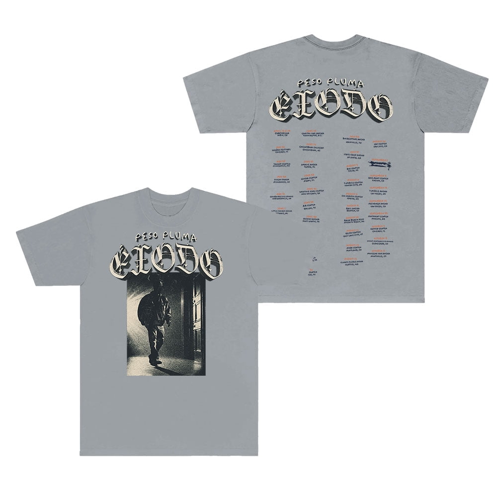 Peso Pluma Exodo Tour Merch T-shirts New Logo Tee Women Men Fashion ...