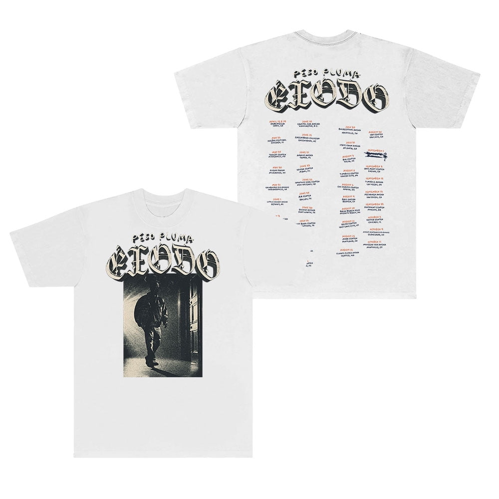 Peso Pluma Exodo Tour Merch T-shirts New Logo Tee Women Men Fashion ...