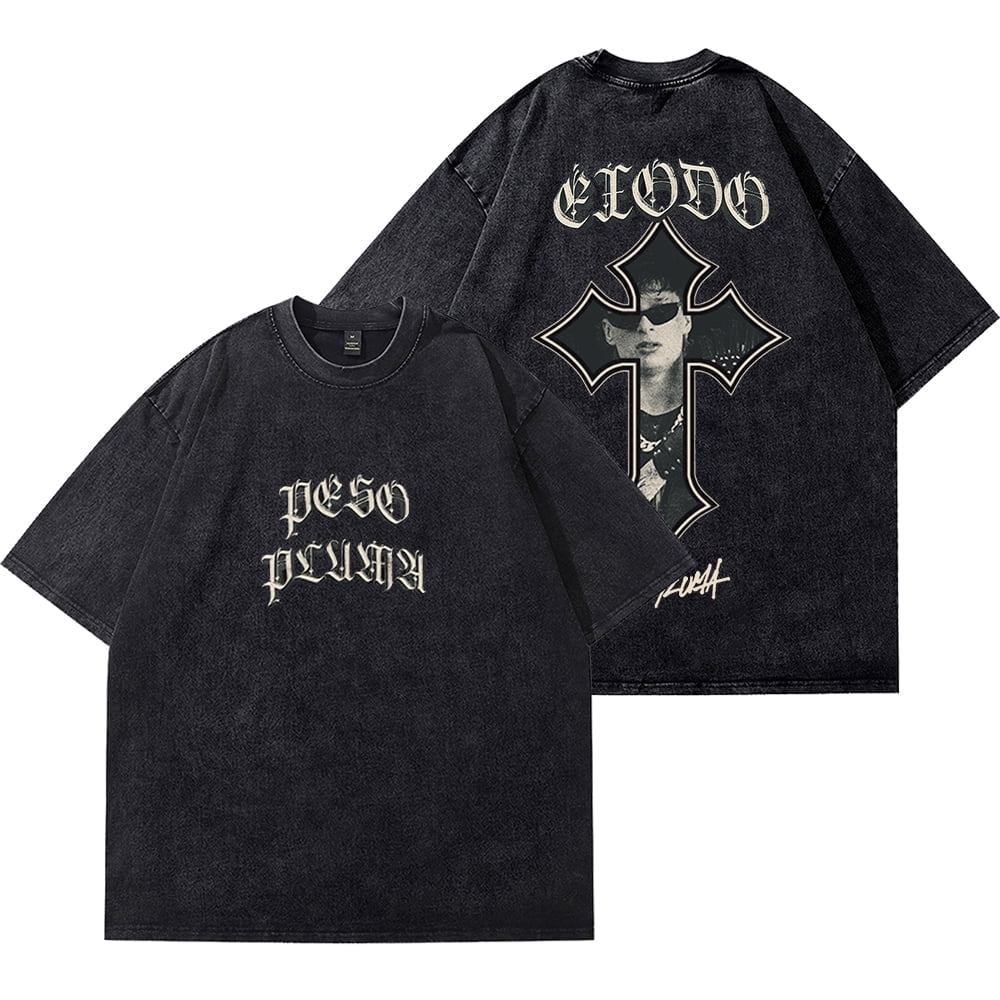 Peso Pluma Exodo Tour Vintage Wash Tee Summer Streetwear, Crewneck ...