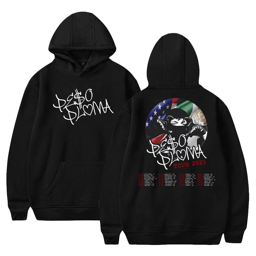 Peso Pluma Flag Tour Hoodie Merch - Walmart.com