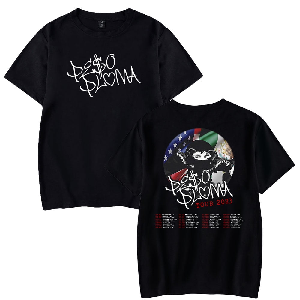 Peso Pluma Flag Tour Tee 2023 World Tour T-shirt Women Men Hip Hop ...