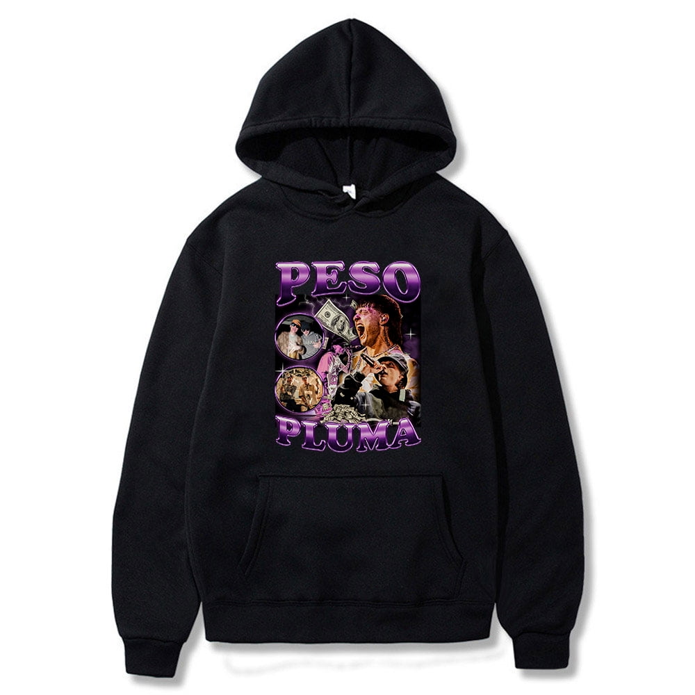 Peso Pluma Hoodie Long Sleeve Sweatshirts Hip Hop Rapper Men Women's ...