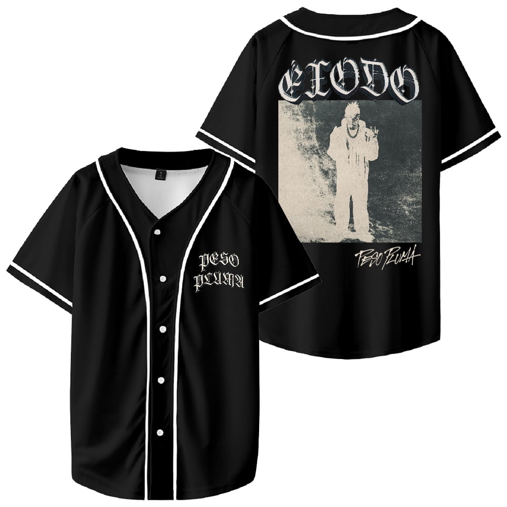 Peso Pluma Merch 2024 Exodo Tour Baseball Jersey Short Sleeve Shirts ...