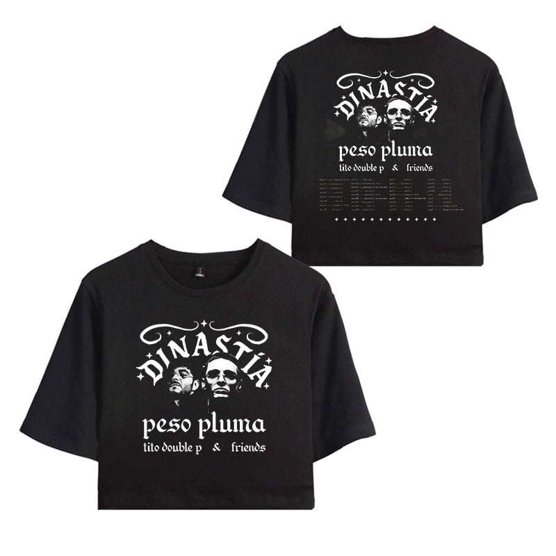 Peso Pluma Merch 2026 Tour T-Shirt For Women&Girls Midriff Short Sleeve ...