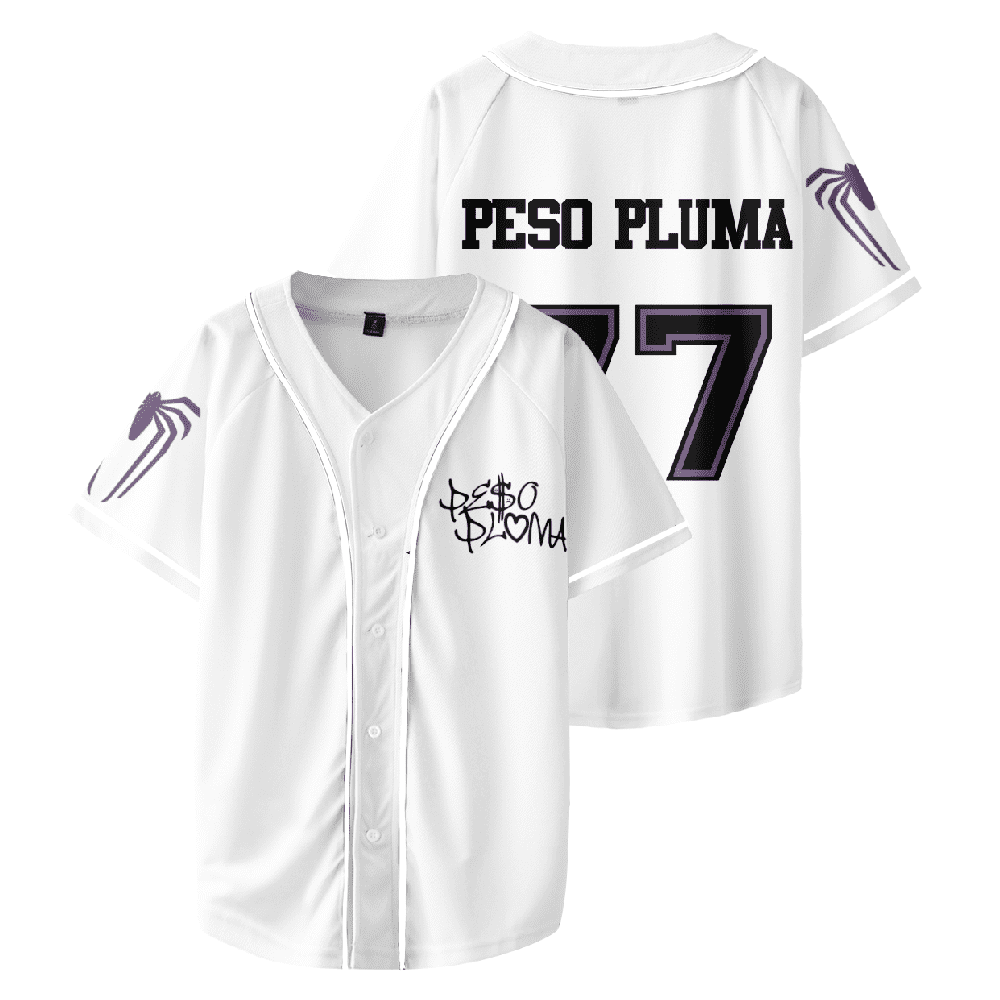 Peso Pluma Merch Baseball Jersey Shirt Doble PP World Tour Baseball ...