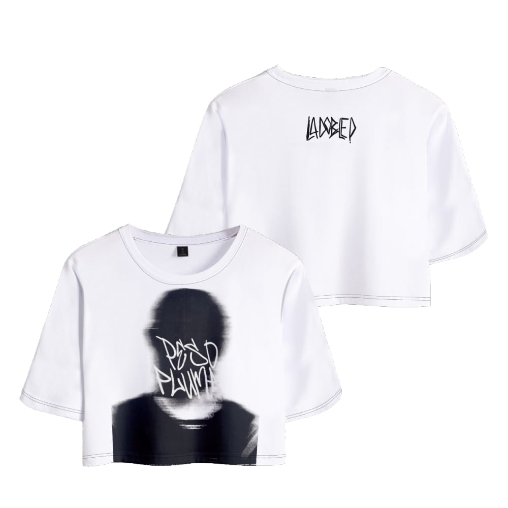 Peso Pluma Merch Blurred Portrait T-Shirt For Women&Girls Midriff Short ...