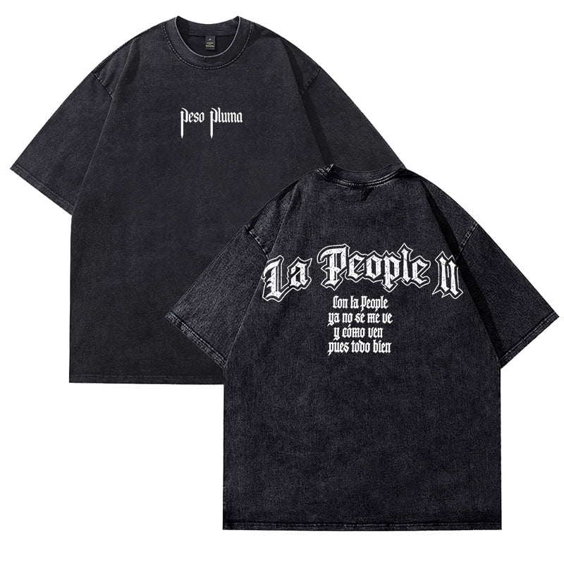 Peso Pluma Merch La People II Vintage Washed Cotton Dirtyfit T-Shirt ...