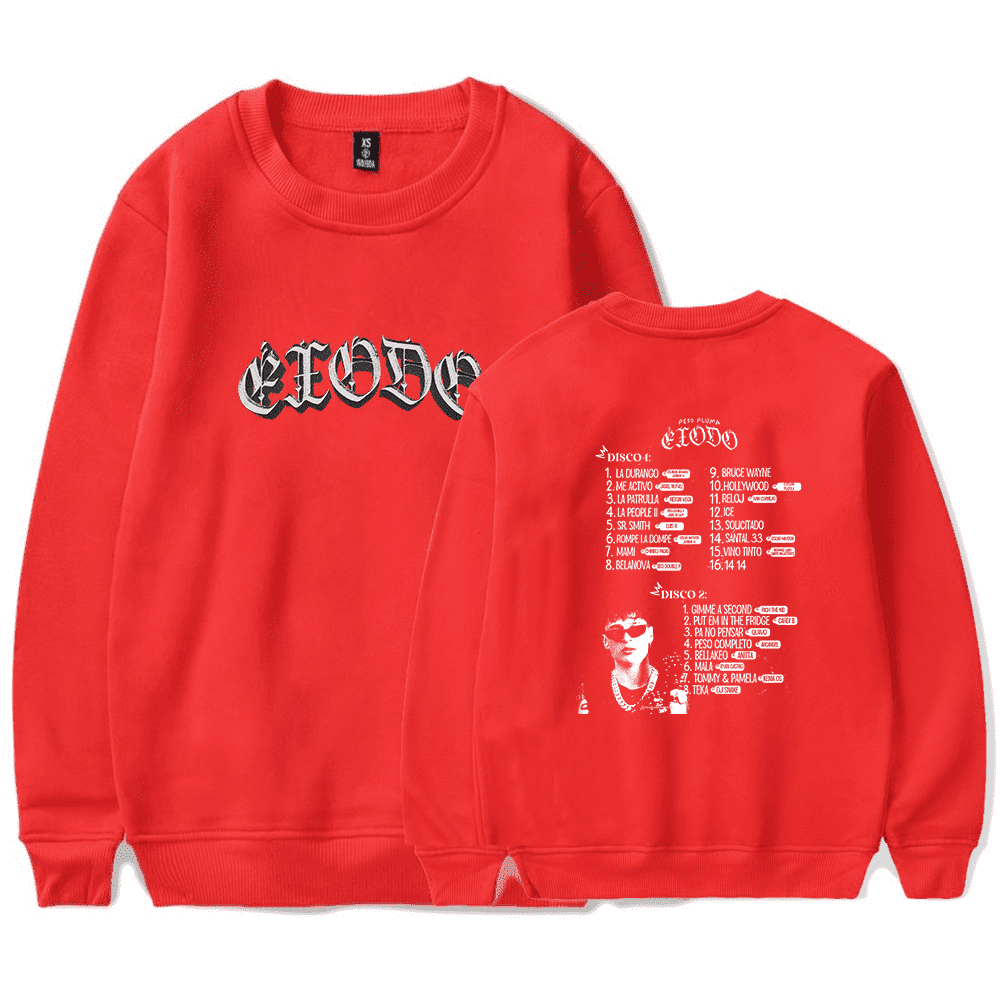Peso Pluma Merch Sweatshirts ÉXODO Tracklist Clothes For Fans Men Women ...