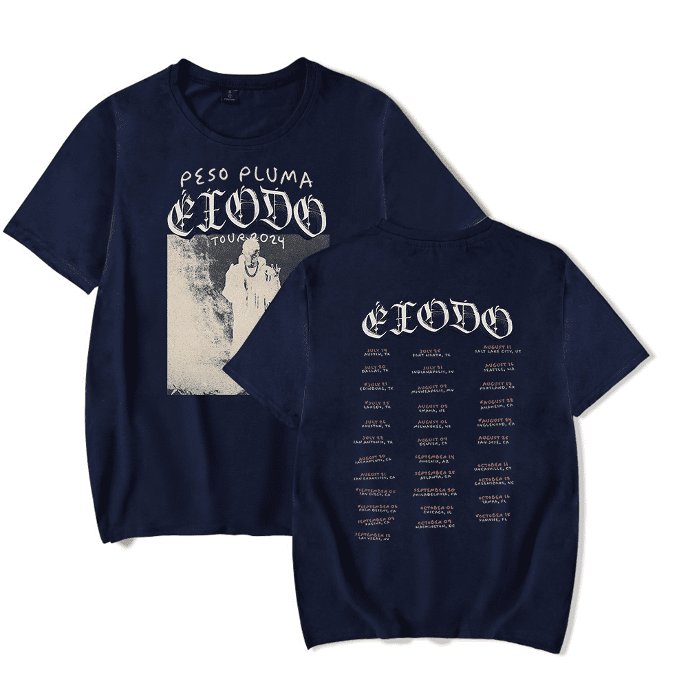 Peso Pluma Merch T-Shirt ÉXODO Tour 2024 T Shirts Casual Summer Tees ...