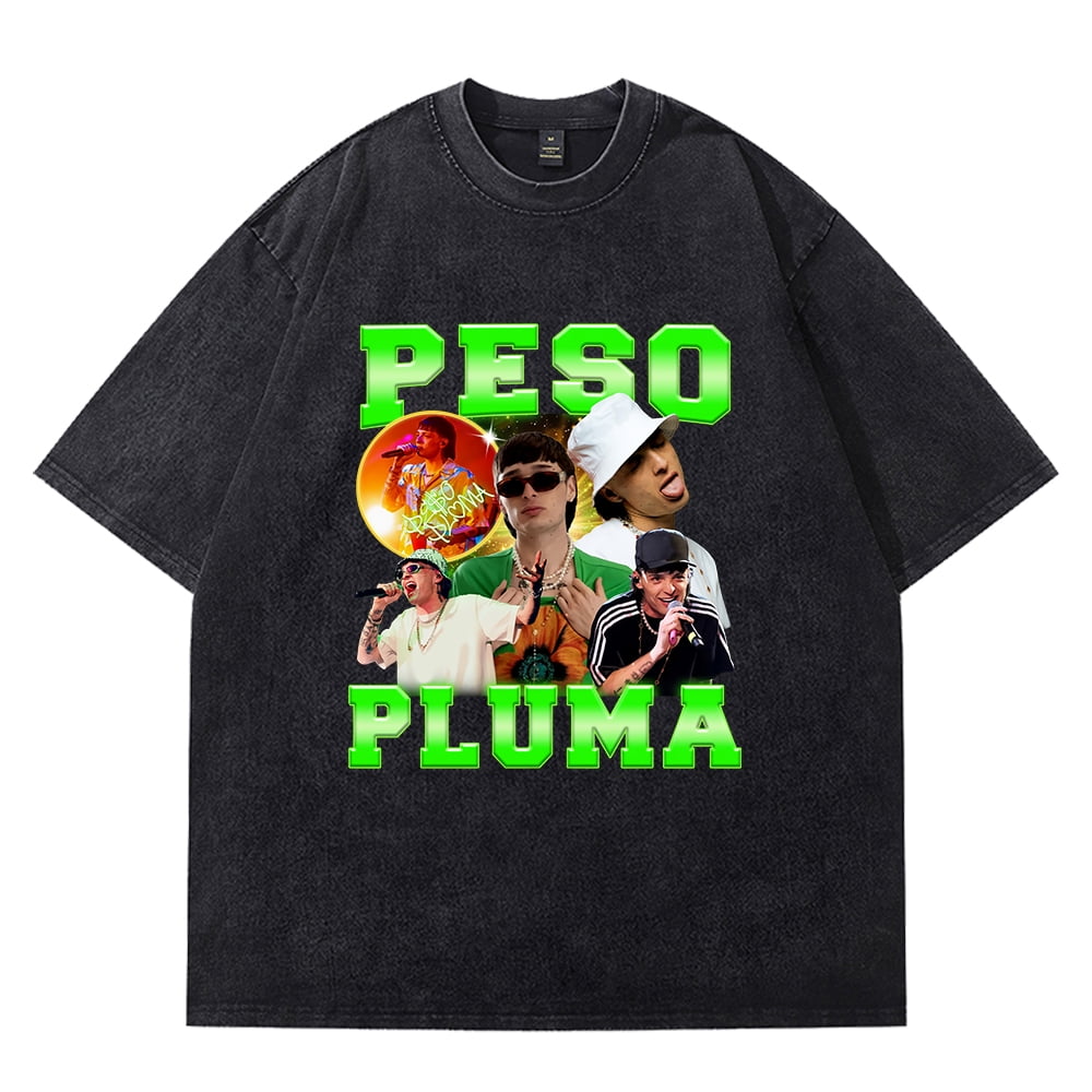 Peso Pluma Photo Vintage Wash Tee Exodo Album Tour Merch T-shirts Women ...
