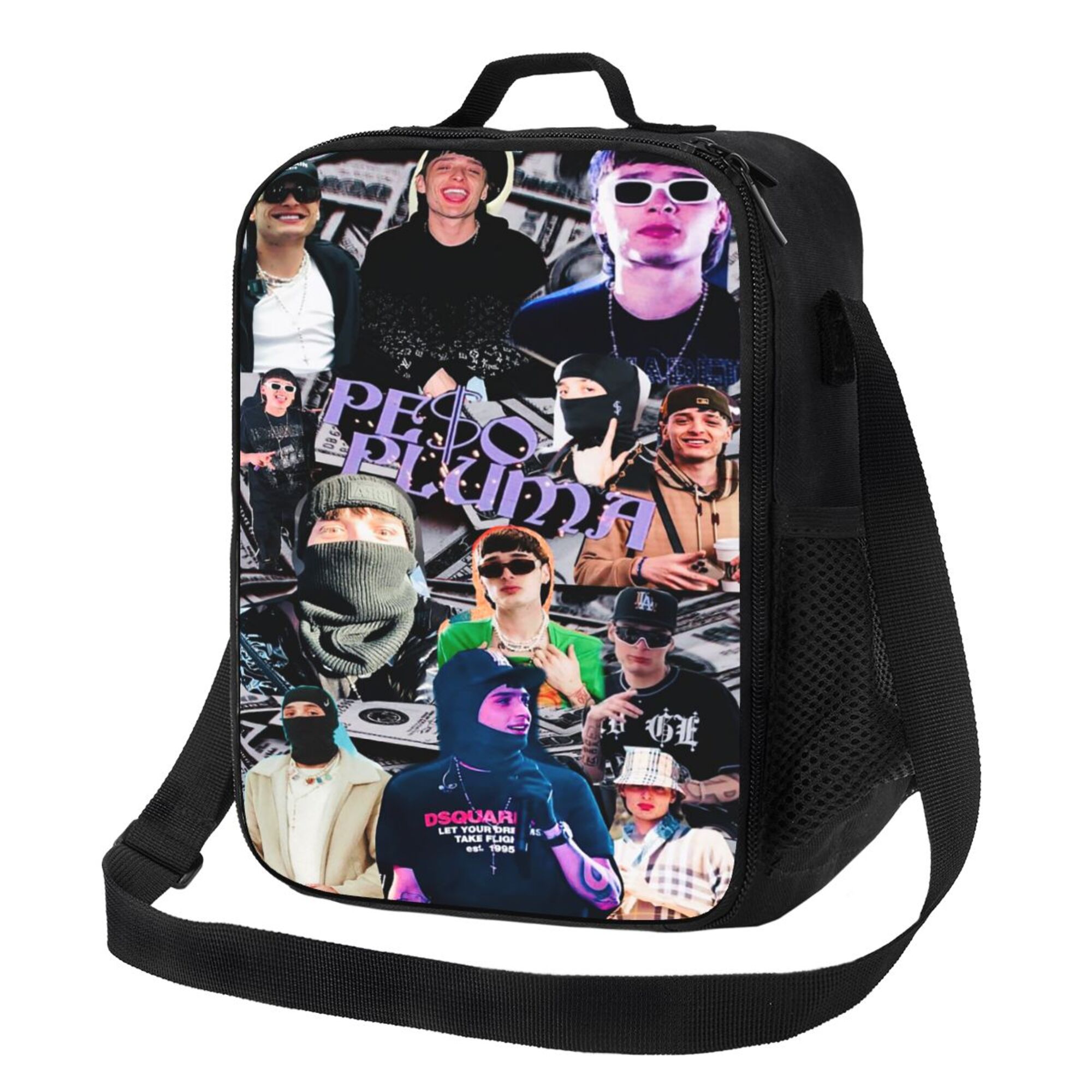 Peso Pluma Rap Reusable Lunch Bag Cooler Tote Bag Organizer With ...