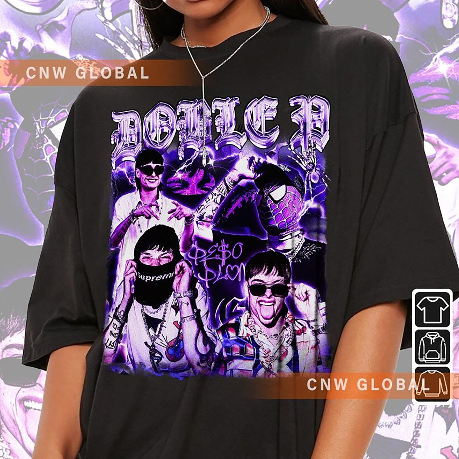 Peso Pluma Rap Shirt, Doble P Tour Ticket Vintage 90s Y2K Shirt, Peso ...