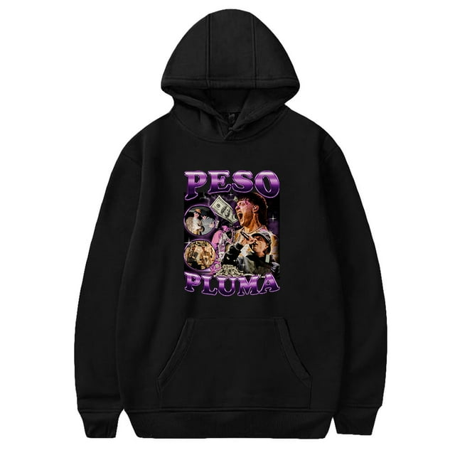 Peso Pluma Rapper Merch Hoodie Unisex HipHop Long Sleeve Pullover ...