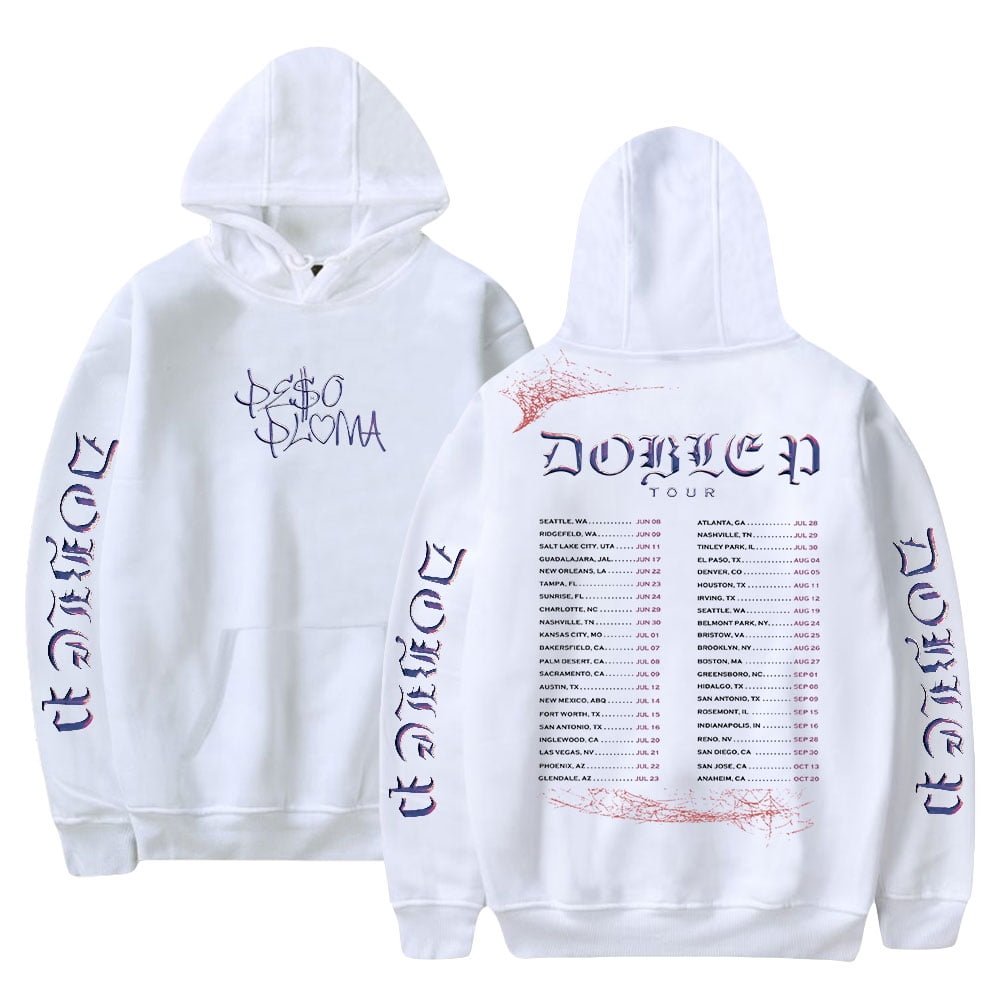 Peso Pluma Spider Hoodie 2023 Doble P Tour Merch Hip Hop Clothes ...