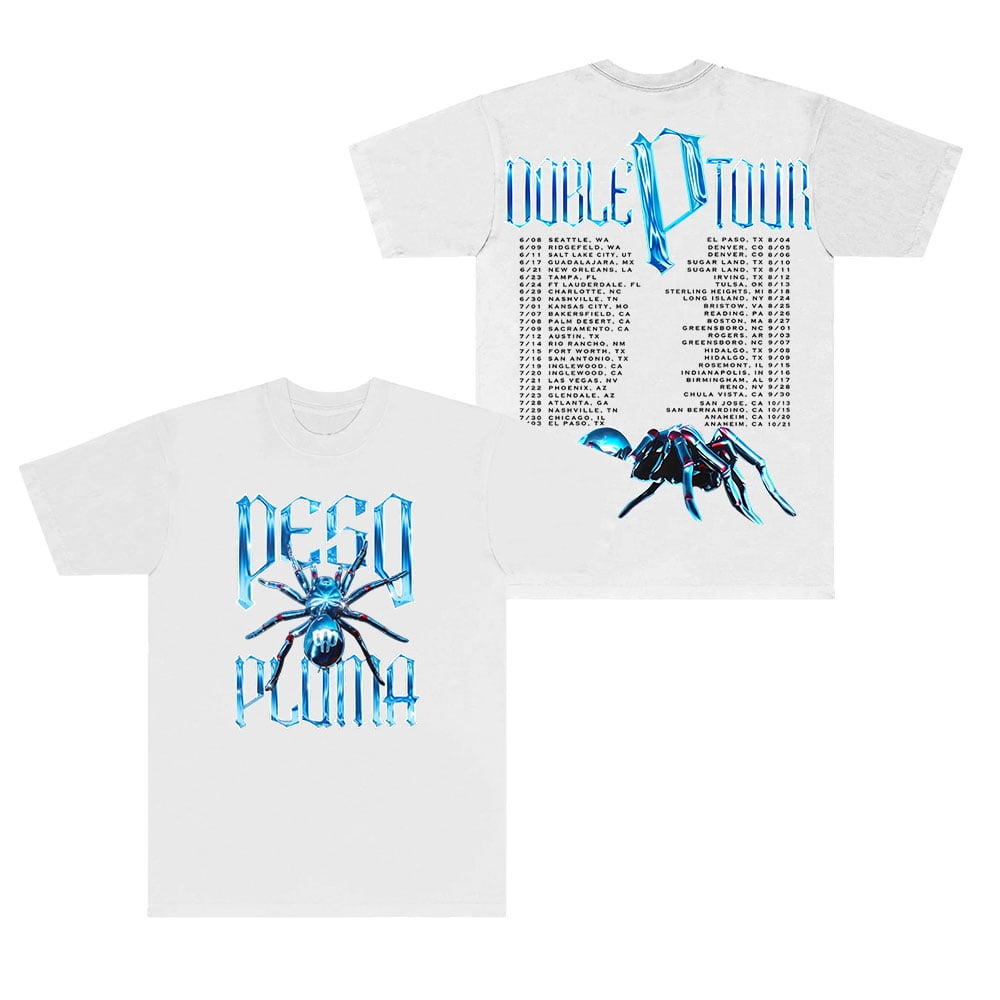 Peso Pluma Tarantula Tour Merch T-shirts PP New Logo Tee Women Men ...
