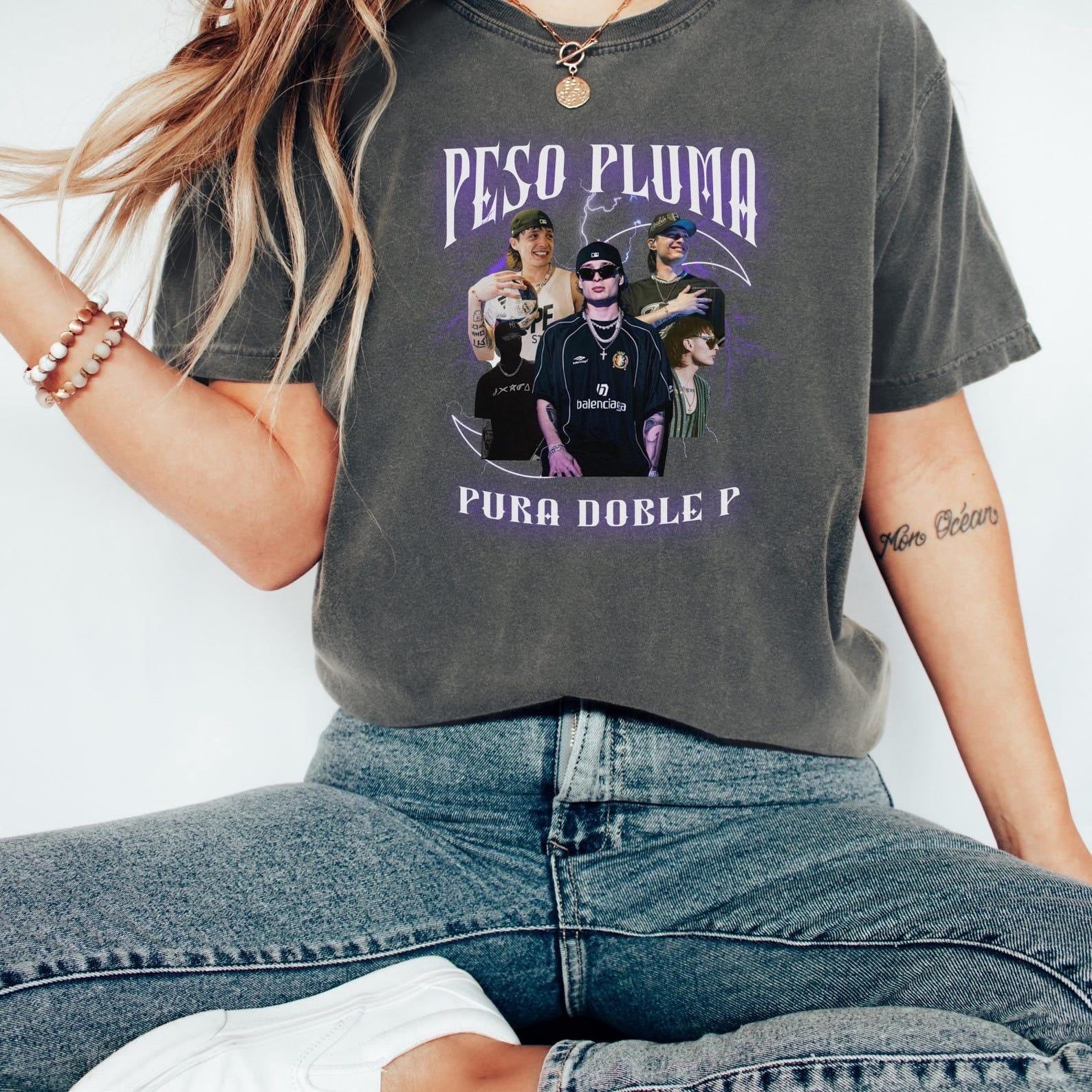 Peso Pluma Tour Vintage Shirt, Peso Pluma The Exodo, Rap Tee, Spanish ...