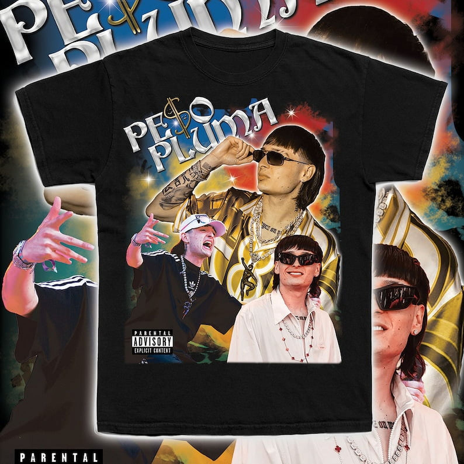 Peso Pluma hiphop artist, 90s, rapper, rap tee , - Walmart.com