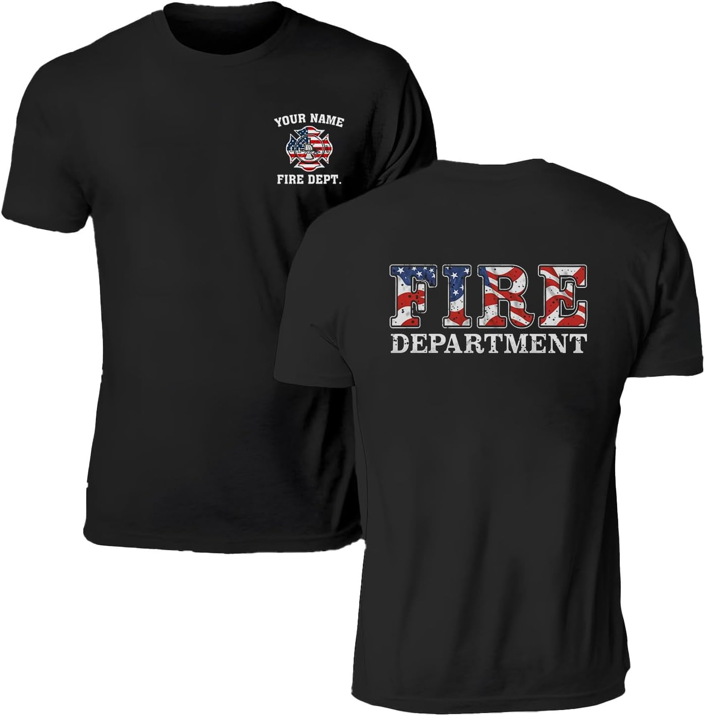 Pesonalized Red Line Fire Fighter T-Shirt, Fire Fighter T Shirt, Fire ...