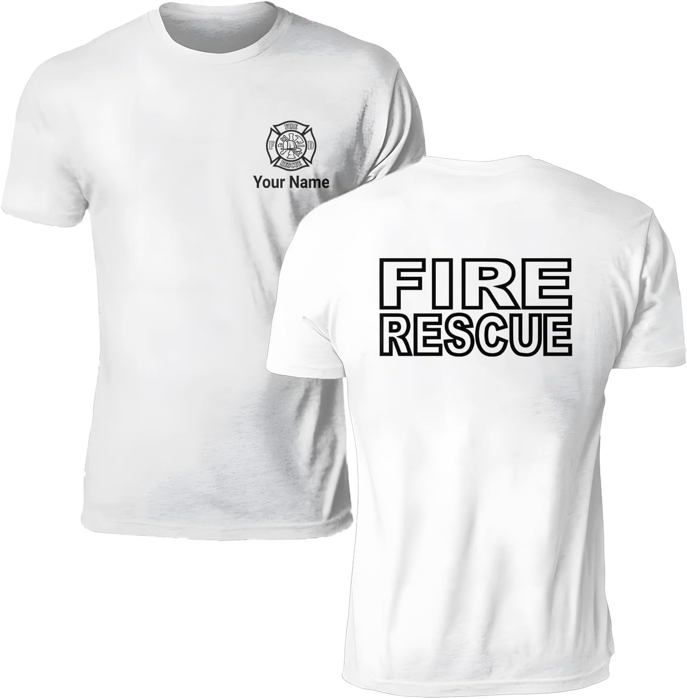 Pesonalized Red Line Fire Fighter T-Shirt, Fire Fighter T Shirt, Fire ...