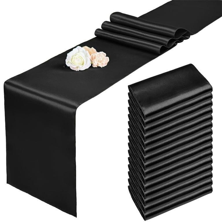 12 Inch Runner On 60 Inch Table Pesonlook 15 Pack Satin Table Runners,