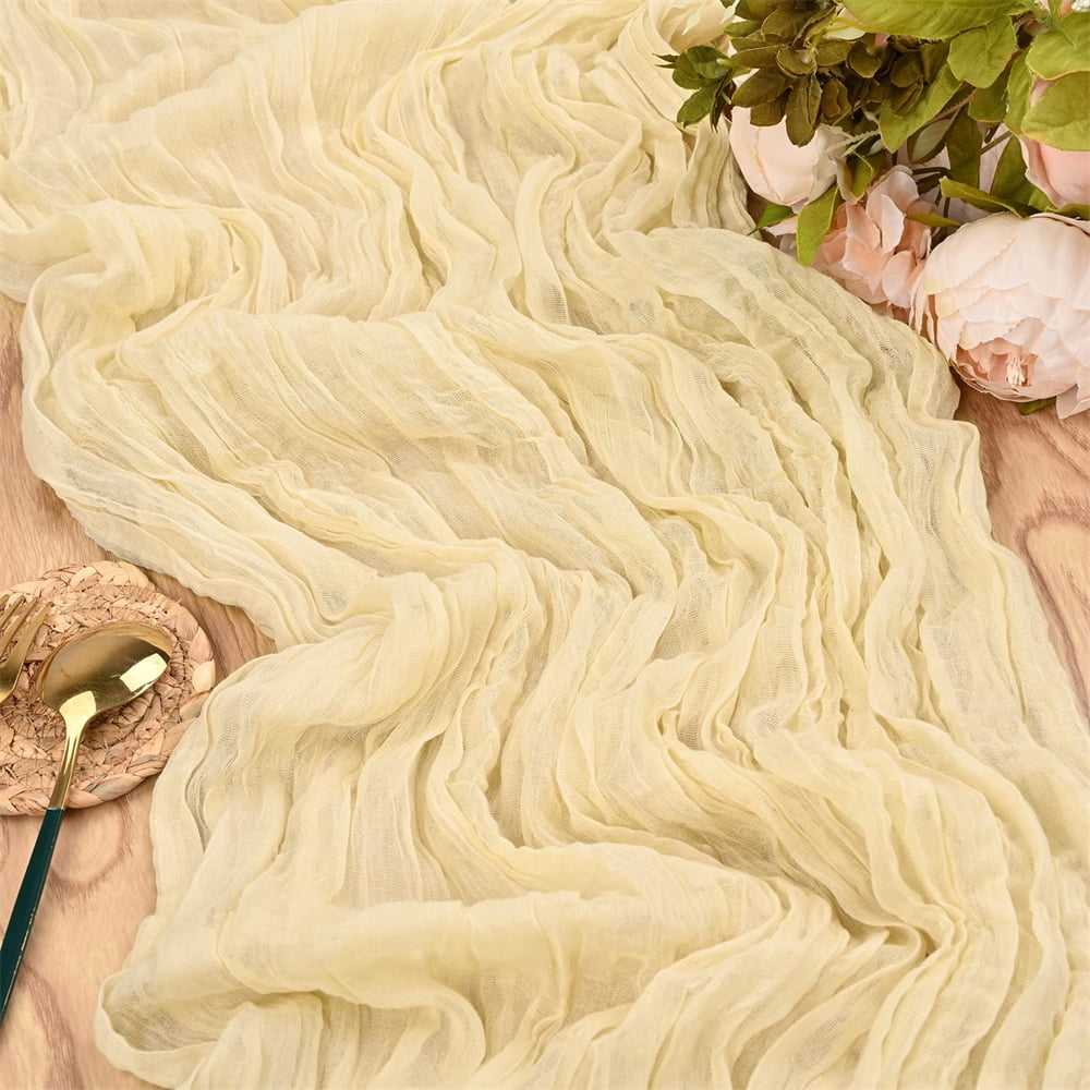 Pesonlook 5 Packs Cheesecloth Table Runner, 10Ft x 35" Rustic Gauze ...