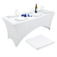 eFavormart Black Ruched Spandex Cocktail Table Cover, Fits 32" Round ...