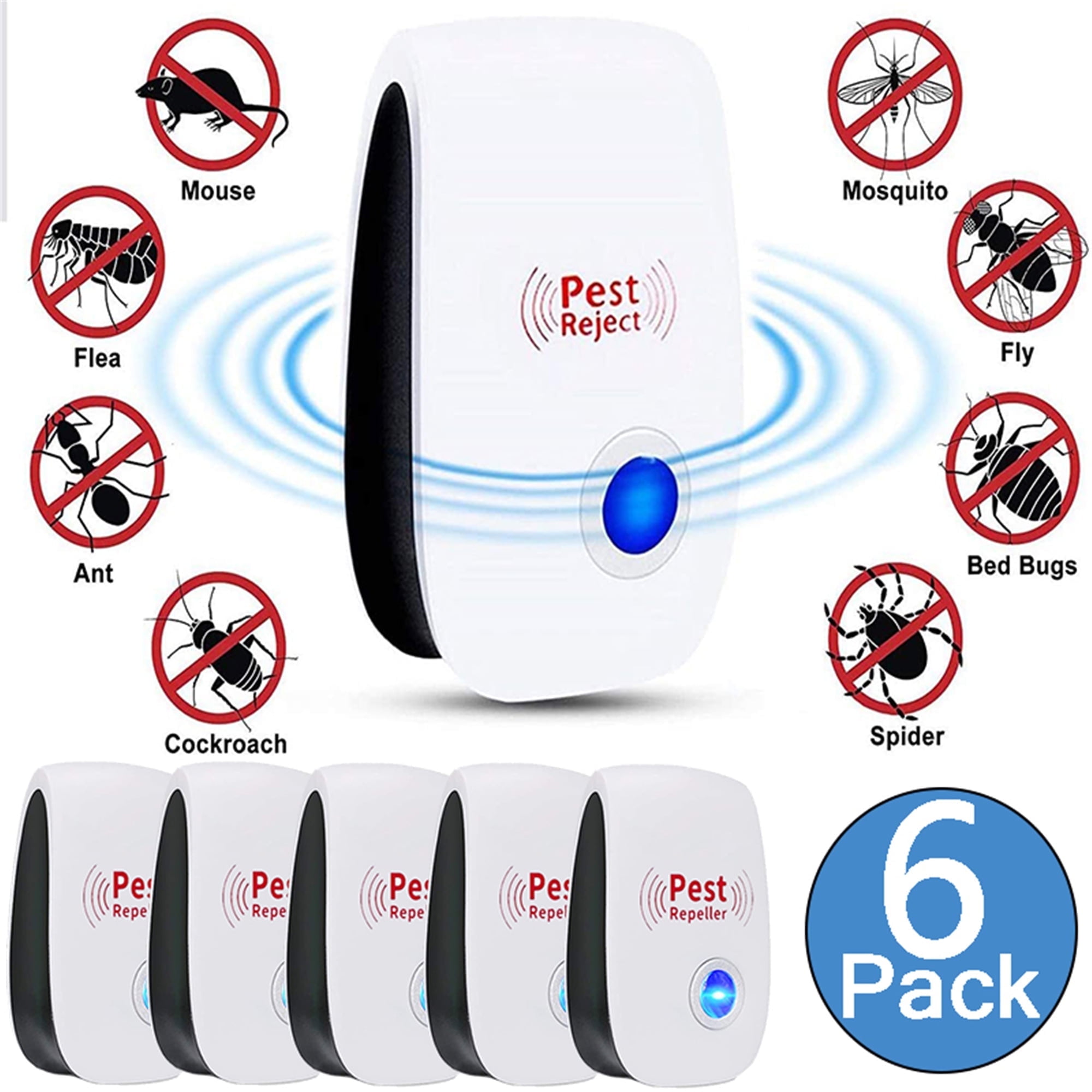 Pest Control Plug In: The HzyK Ultrasonic Pest Repeller 6 Pack an ...
