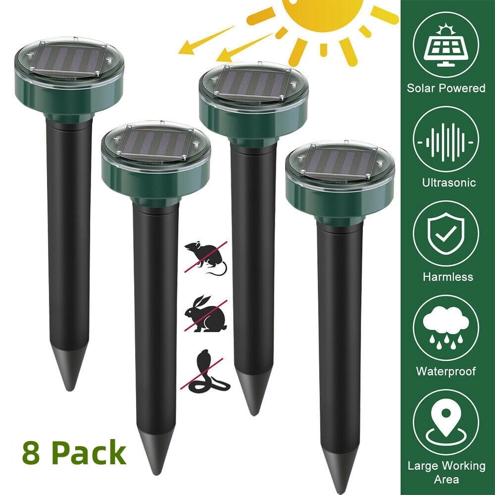 Pest Reject Pestie Pest Control KitHzyK 8 Pack Solar Mole Pest Rodent ...