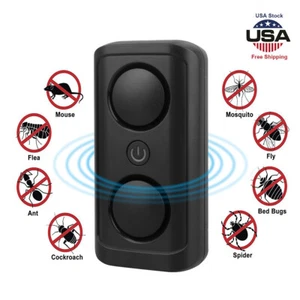Pest Reject Pro Ultrasonic Repeller Home Bed Bug Mites Spider Defender ...