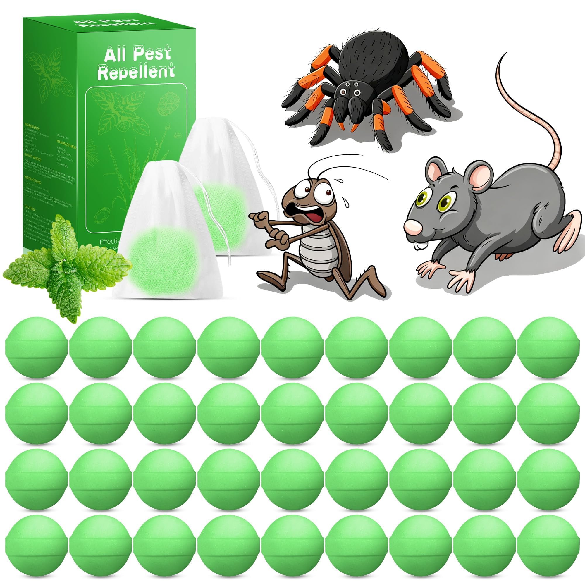 Pest Rodent Repellent, 36 Pack Peppermint Oil for Mice, Mouse, Rats ...