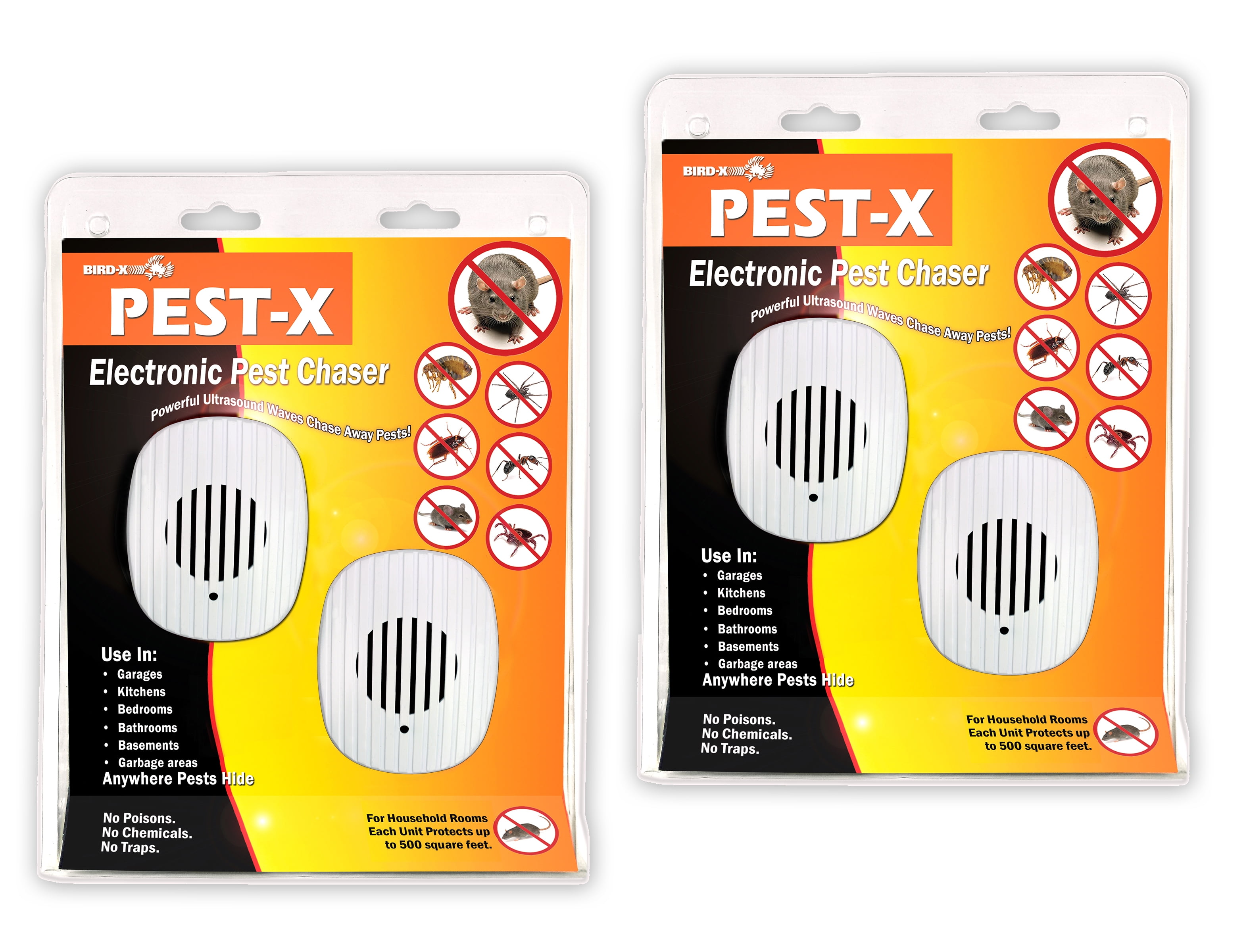Pest-X Ultrasonic Rodent and Insect Pest Repeller, 500 sq ft ...