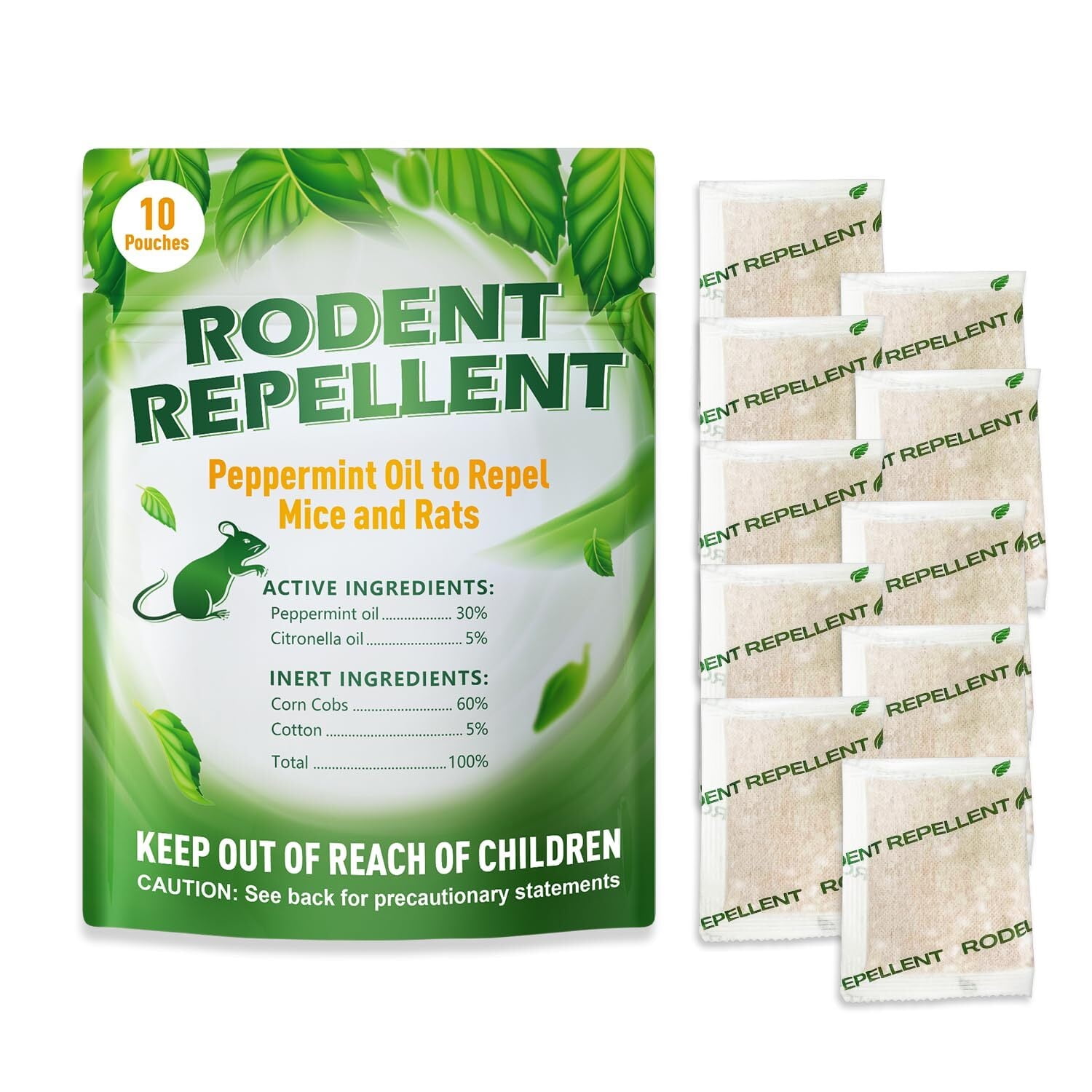PestOff Mice Repellent, Natural Peppermint Squirrel Repellent Pouches ...