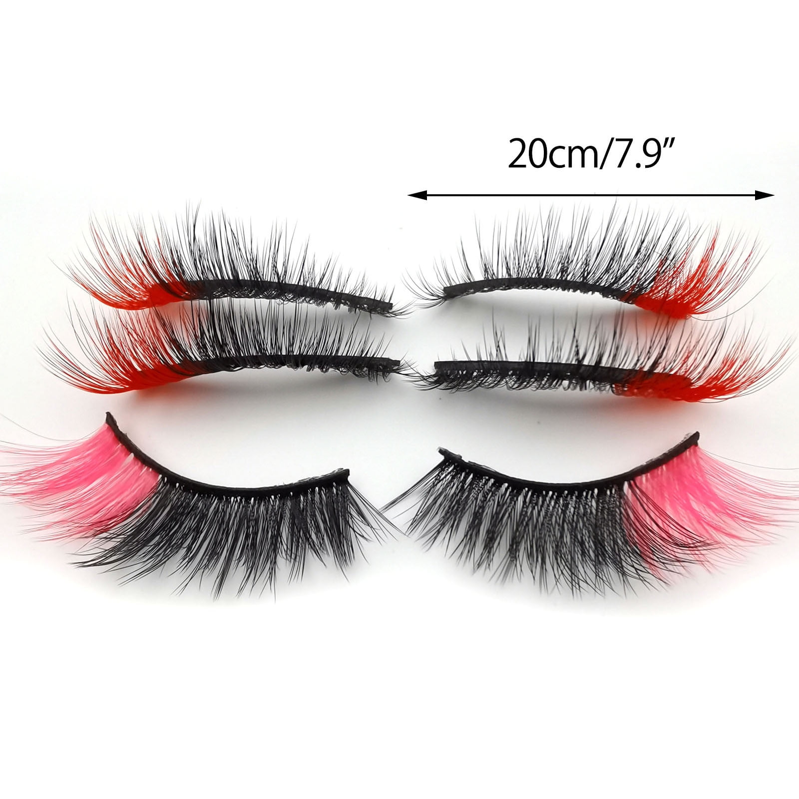 Pestañas postizas de fibra química de color, pestañas postizas europeas ...