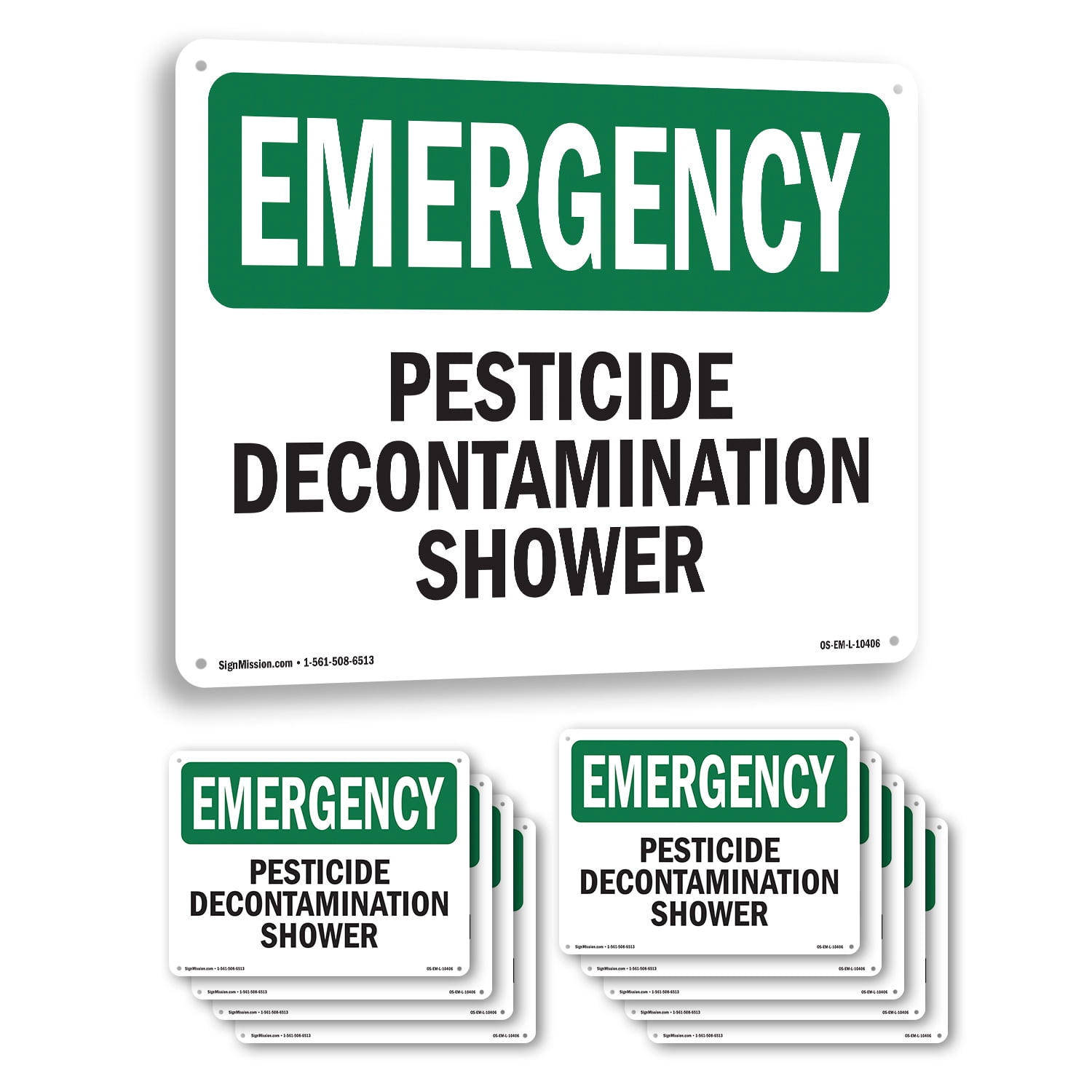Pesticide Decontamination Shower OSHA Emergency Aluminum Sign 24 Inch x ...