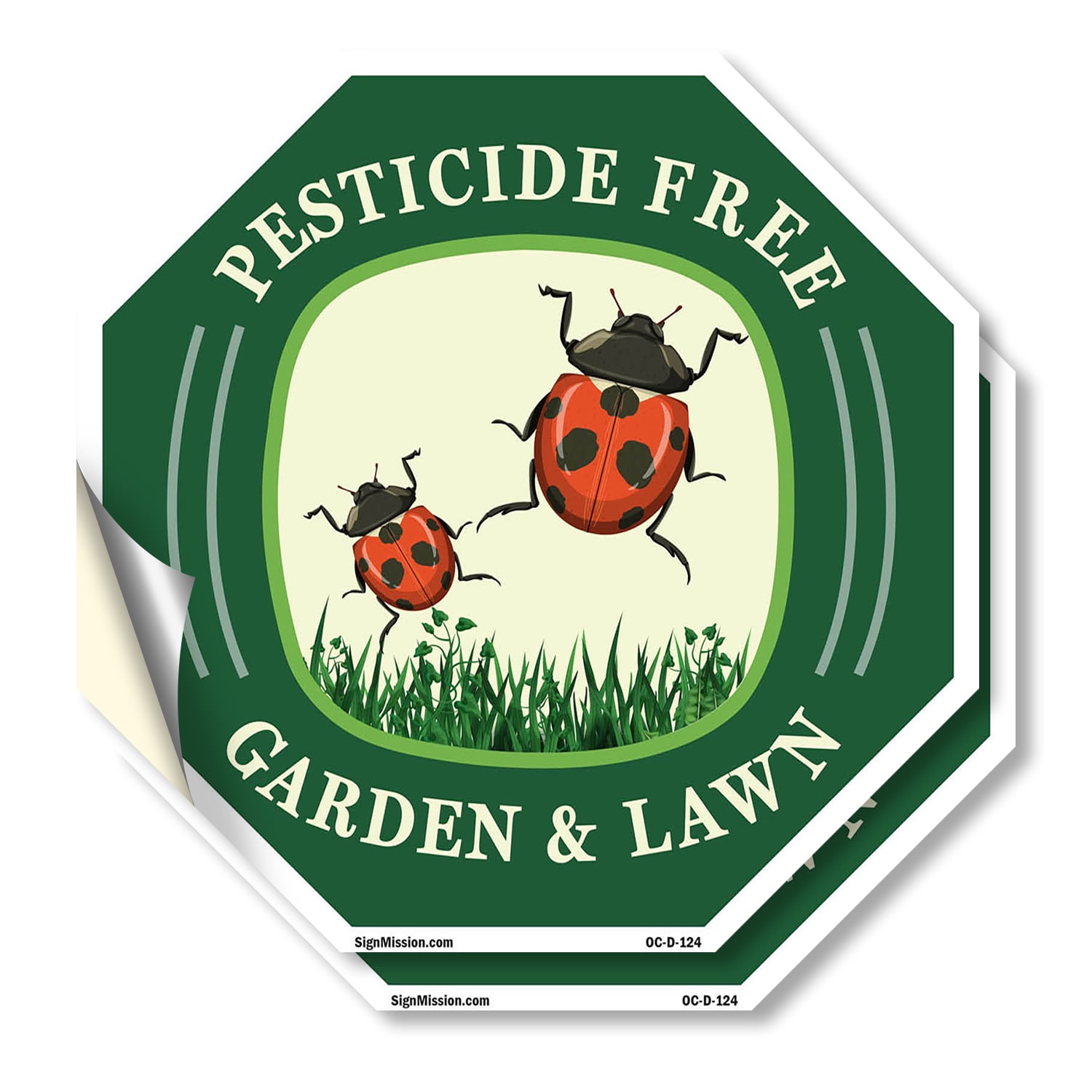 Pesticide Free Garden & Lawn (2 Pack) 18 inch X 18 inch Octagon Vinyl ...