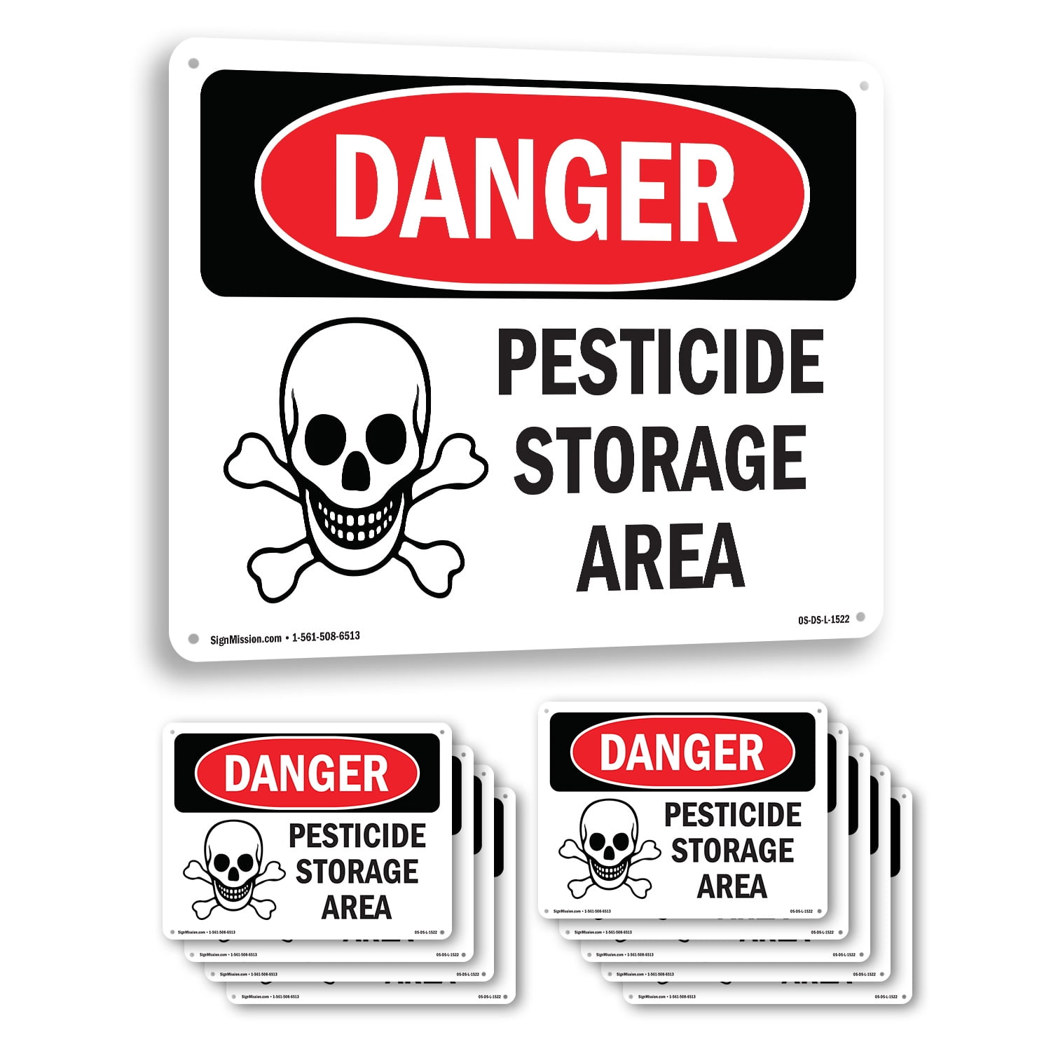 Pesticide Storage Area OSHA Danger Aluminum Sign 10 Inch x 7 Inch - 10 ...