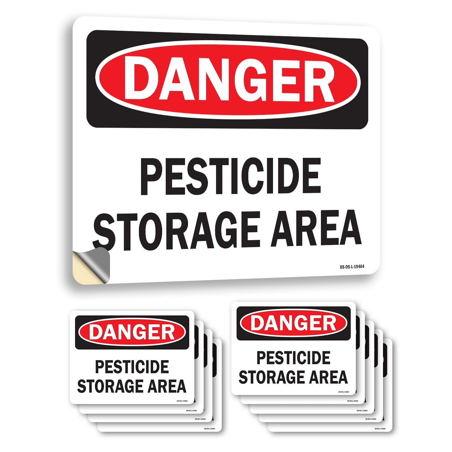 Pesticide Storage Area OSHA Danger Vinyl Decal Label 24 Inch x 18 Inch ...
