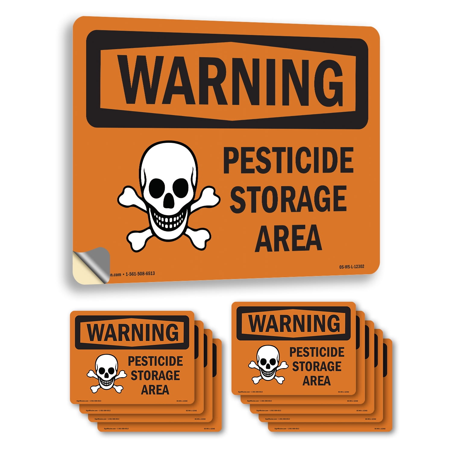 Pesticide Storage Area OSHA WARNING Vinyl Decal Label 24 Inch x 18 Inch ...