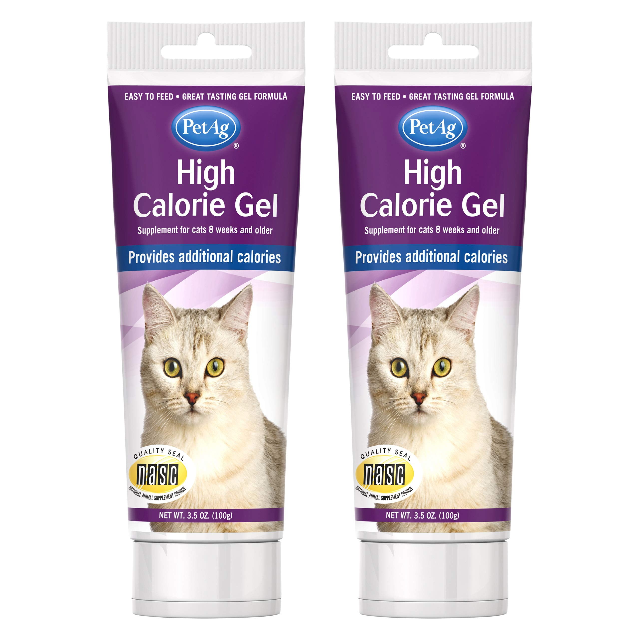 Pet-Ag High Calorie Gel Supplement for Cats - 3.5 oz, Pack of 2 ...