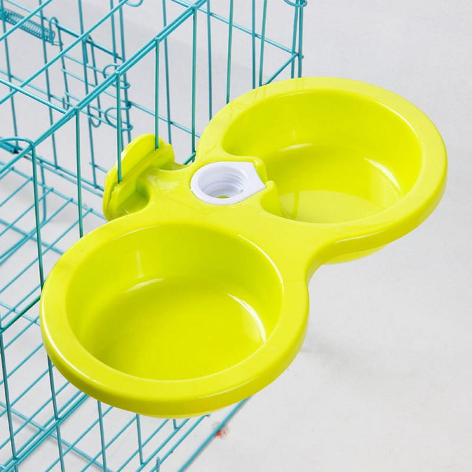 Pet Anti Bite Detachable Hanging Water and Food Feeding Double Bowls ...