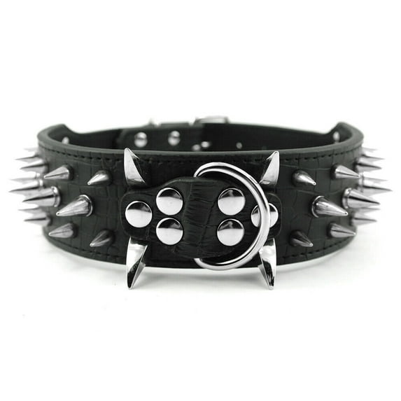 Pet Artist 2.0 inch Wide Cool Sharp Rivet Spiked Studded Leather Dog ...