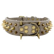 Pet Artist 2.0 inch Wide Cool Sharp Rivet Spiked Studded Leather Dog ...