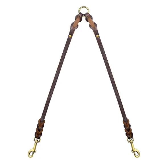 Pet Artist 4ft Heavy Duty Leather Dog Leash Pet Walking Leashes with ...