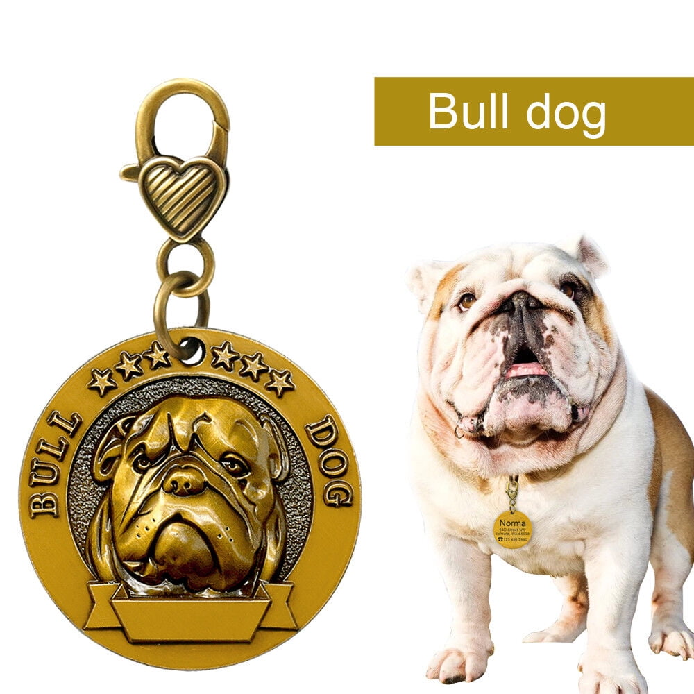 Pet Artist 3D Gold Personalized Dog Tags with Breeds Customized Name ID ...