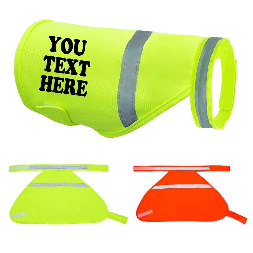 Pet Artist Custom Print Reflective Dog Safety Vest with Name ...